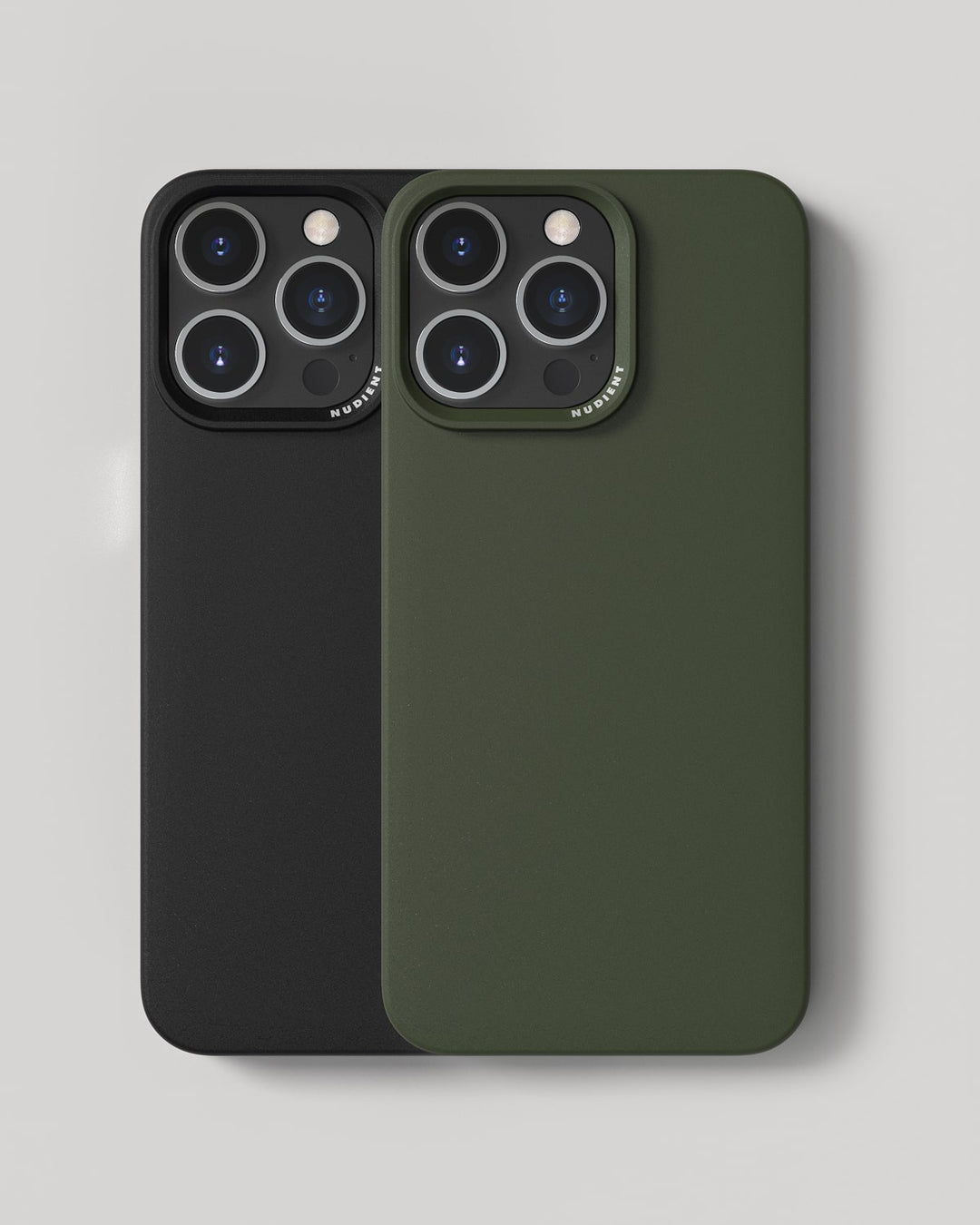 Thin Case - iPhone 15 Pro Max - Ink Black & Pine Green – NUDIENT
