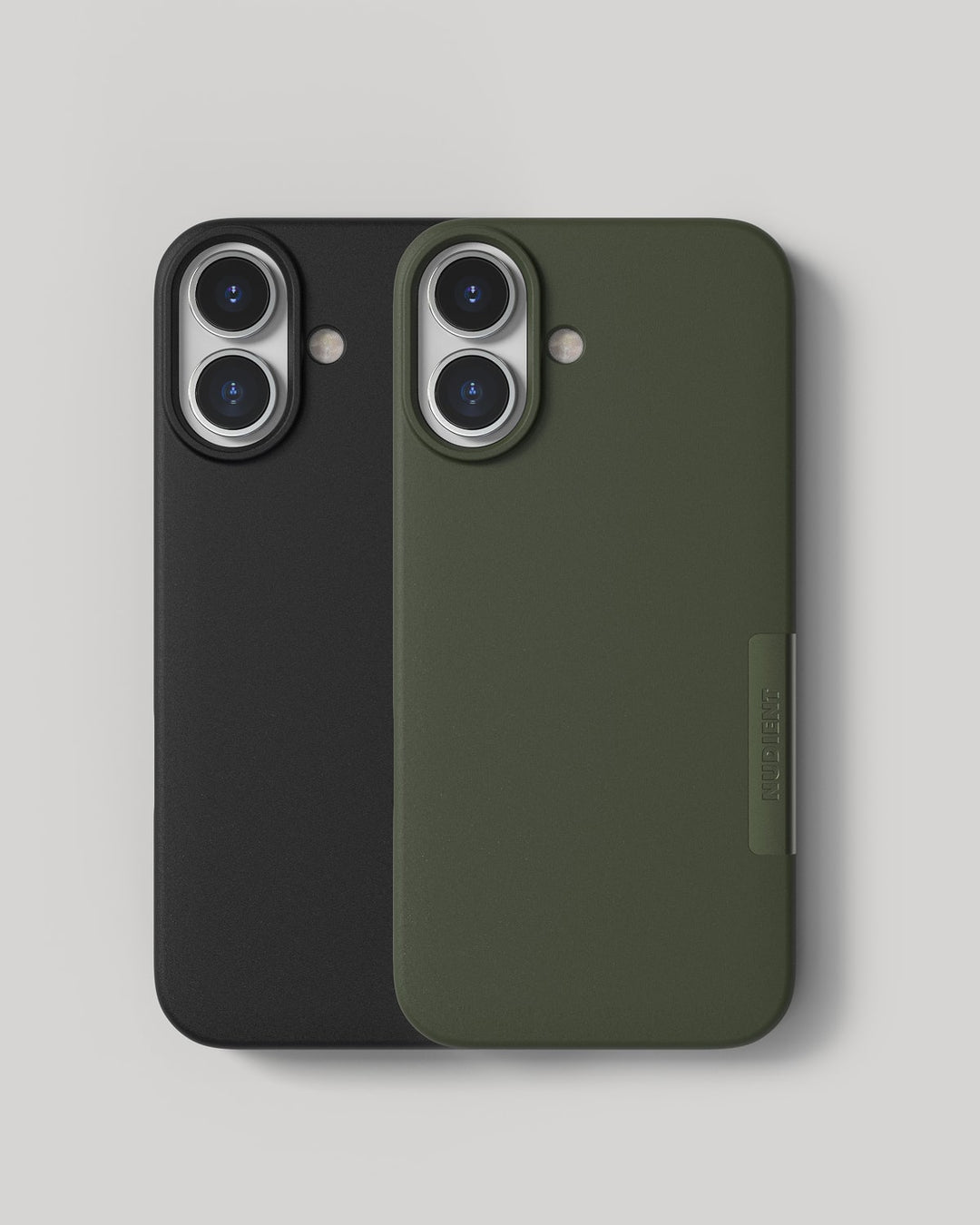 Thin Case - iPhone 17 - Ink Black & Pine Green – NUDIENT
